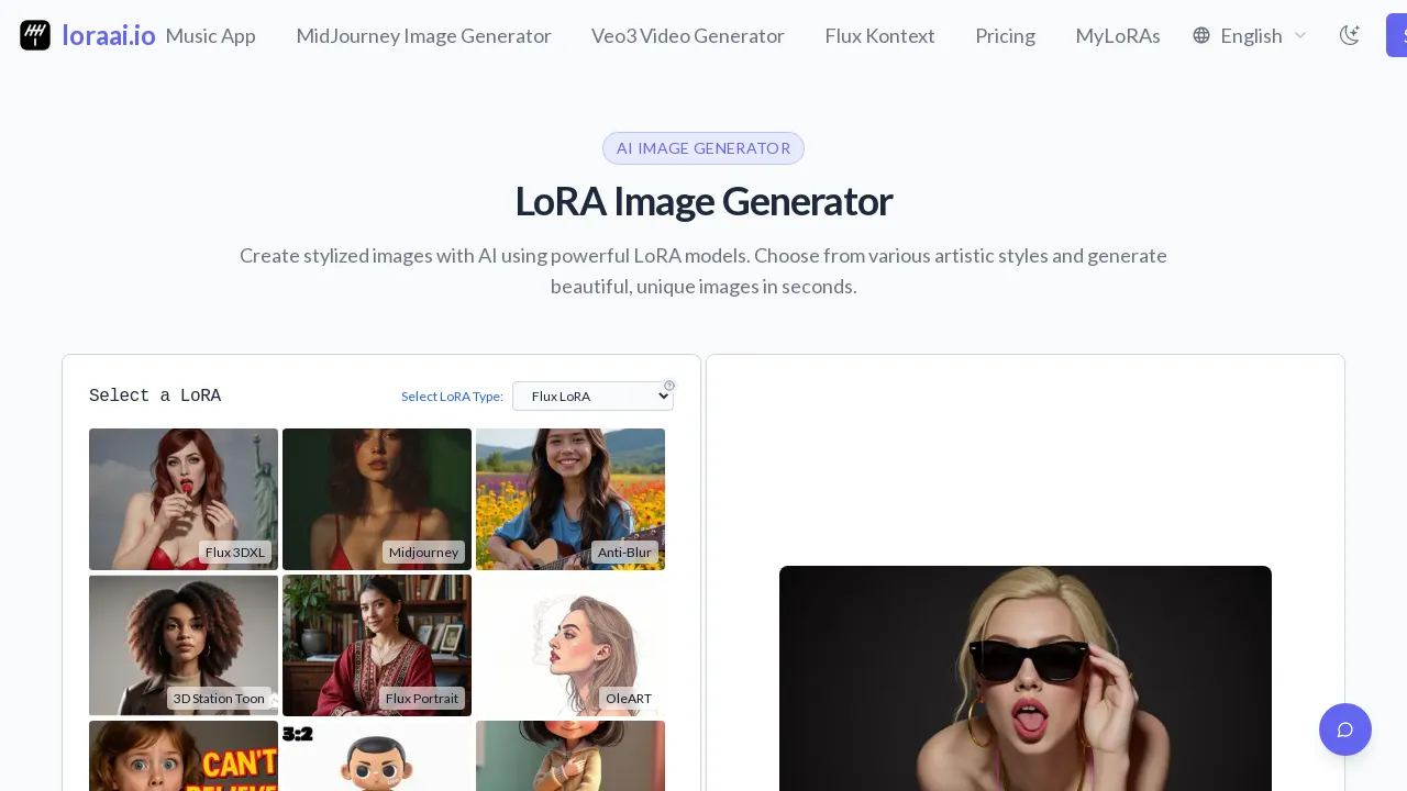LoraAI | Advanced LoRA AI Image Generator & Flux LoRA Platform - BestofAI